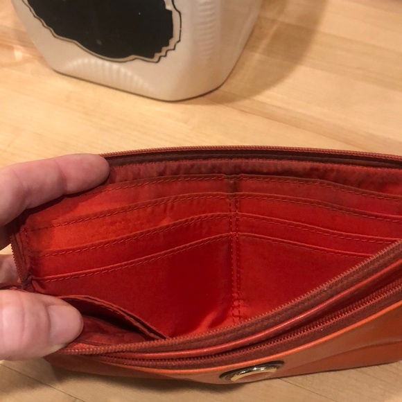 Coach | Bags | Orange Coach Leather Wallet | Poshmark